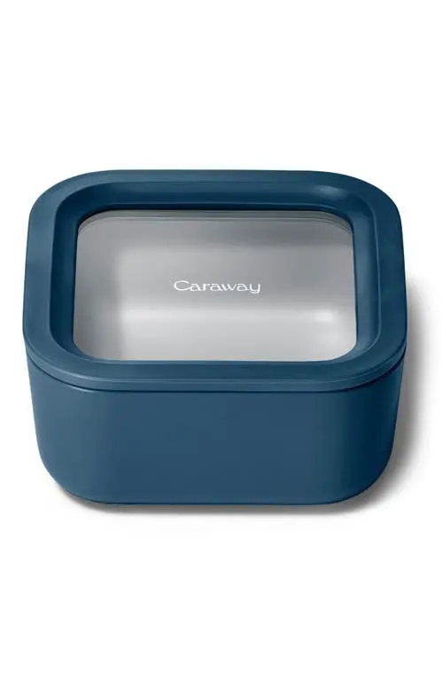CARAWAY 4.4-cup Glass Food Storage Container - Navy