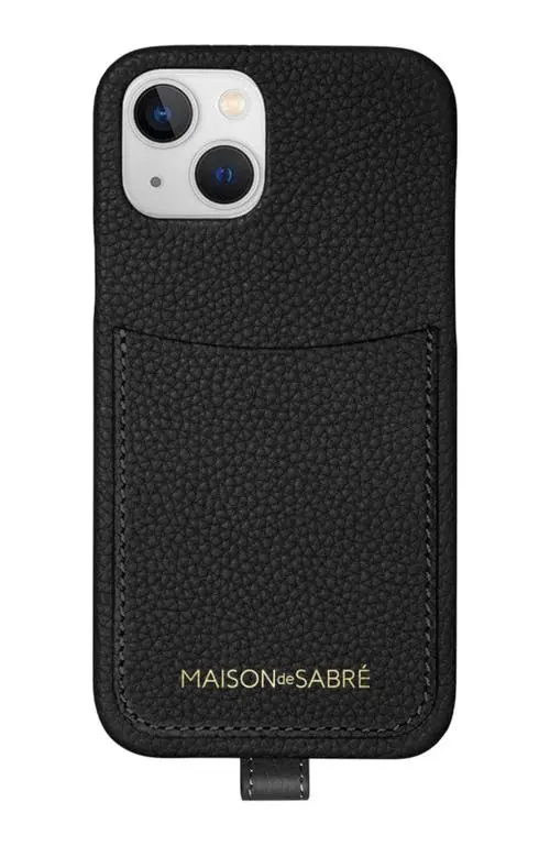MAISON DE SABRE Sling Phone Case - Black Caviar