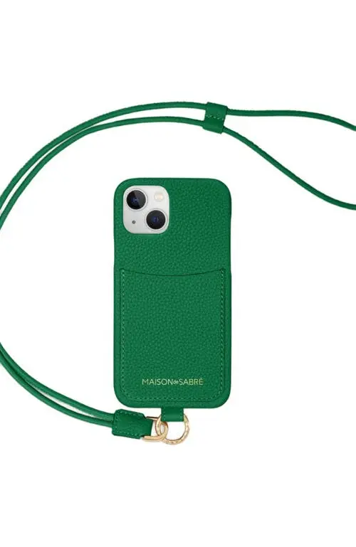 MAISON DE SABRE Sling Phone Case - Emerald Green