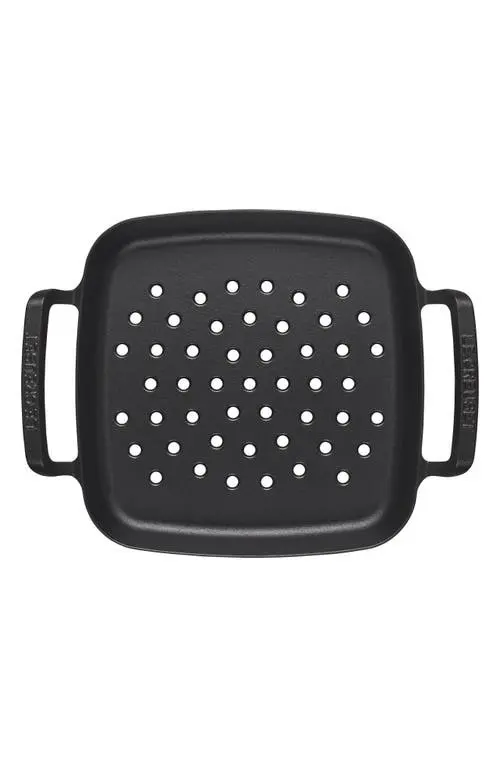 LE CREUSET Alpine Cast Iron Square Grill Basket - Matte Black