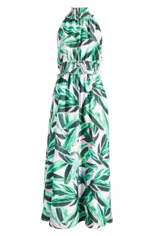 melloday green dress MELLODAY Mock Neck Chiffon Maxi Dress – VinNews Recommendations main image 0