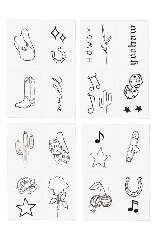 INKED BY DANI Disco Cowgirl Temporary Tattoos