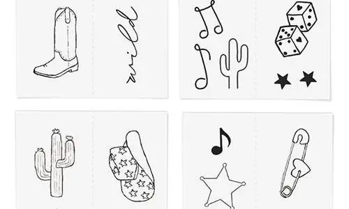 INKED BY DANI Disco Cowgirl Temporary Tattoos