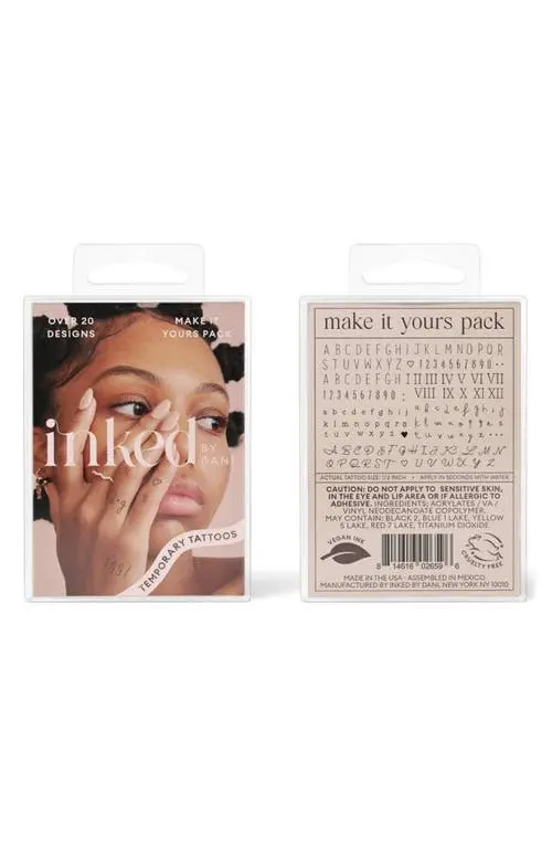 INKED BY DANI Make It Yours Temporary Tattoos - Black