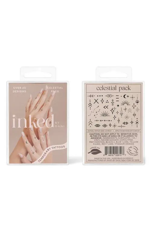 INKED BY DANI Celestial Temporary Tattoos - Black