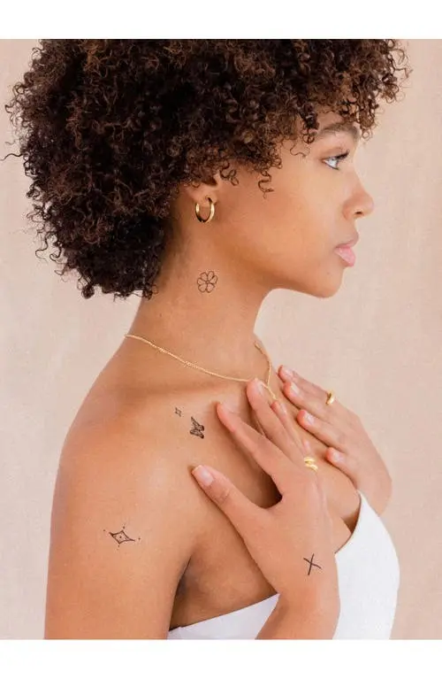 INKED BY DANI Linear Temporary Tattoos - Black