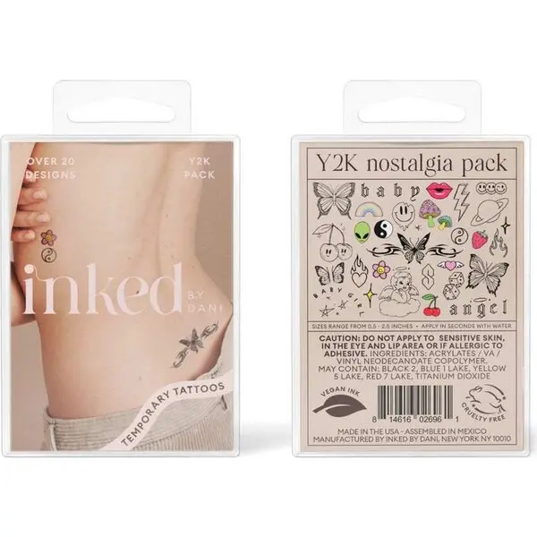 INKED BY DANI Y2k Nostalgia Temporary Tattoos - Multi
