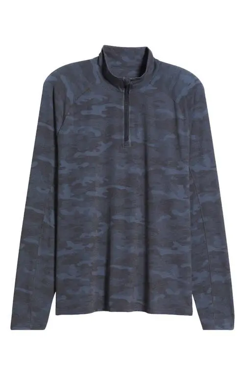 Johnnie-o Patton Camo Half Zip Pullover - Heather Bl