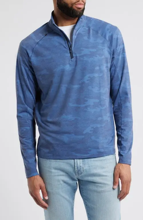 Johnnie-o Patton Camo Half Zip Pullover - Navy