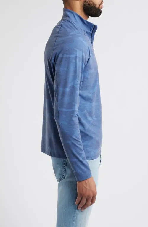 Johnnie-o Patton Camo Half Zip Pullover - Navy