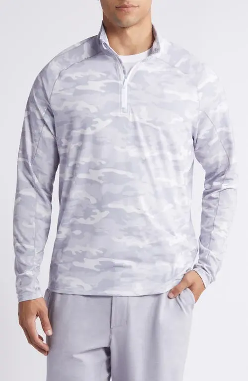 Johnnie-o Patton Camo Half Zip Pullover - White