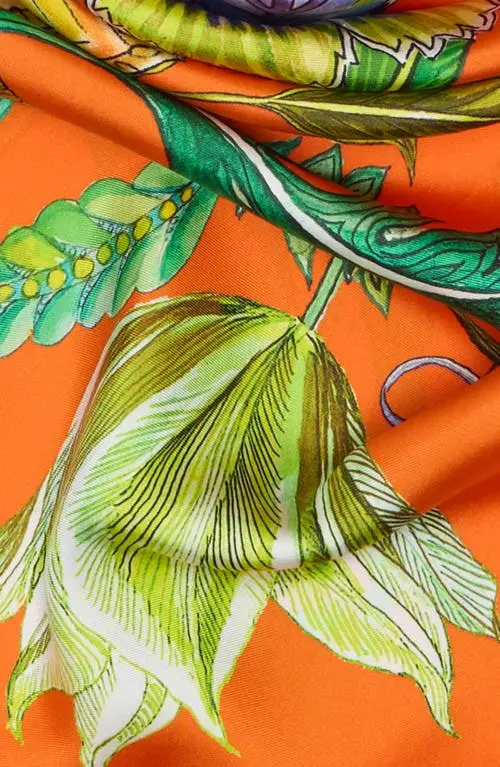Echo Sunkissed Silk Square Scarf - Tangerine