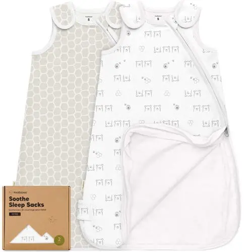KEABABIES 2-pack Soothe Sleep Sacks - Bumble Bear