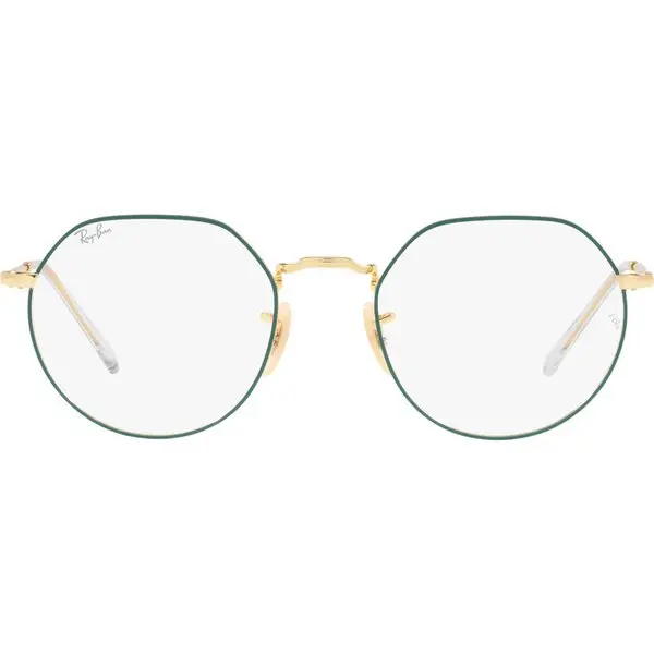 Ray-ban Jack 49mm Hexagonal Optical Glasses - Pale Gold
