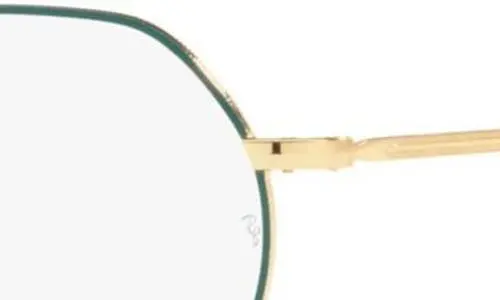Ray-ban Jack 49mm Hexagonal Optical Glasses - Pale Gold