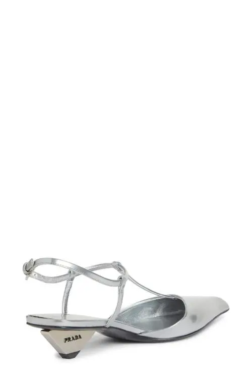 Prada Modellerie Pointed Toe Kitten Heel Pump