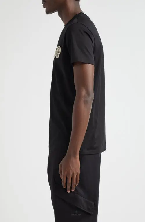 Moncler Logo Cotton T-shirt - Black