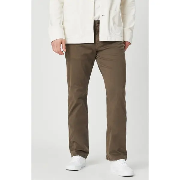 MAVI Zach Straight Leg Sateen Twill Trousers - Morel Sateen Twill