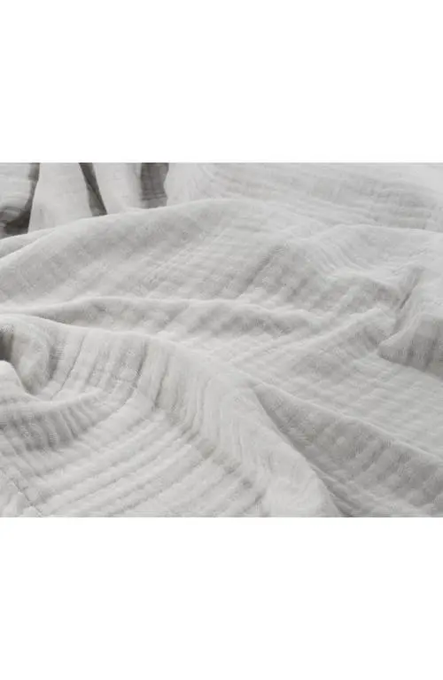 BEARABY Organic Cotton Muslin Cocoon Throw Blanket - Moonstone Grey