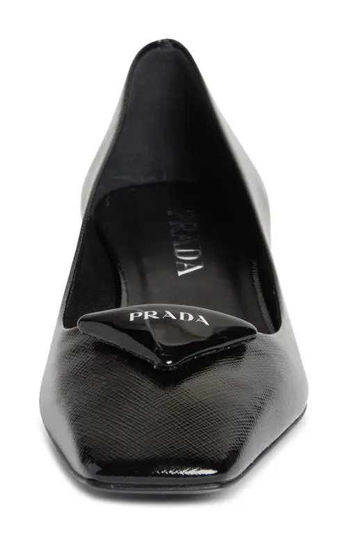 Prada Modellerie Square Toe Pump - Nero | Editorialist