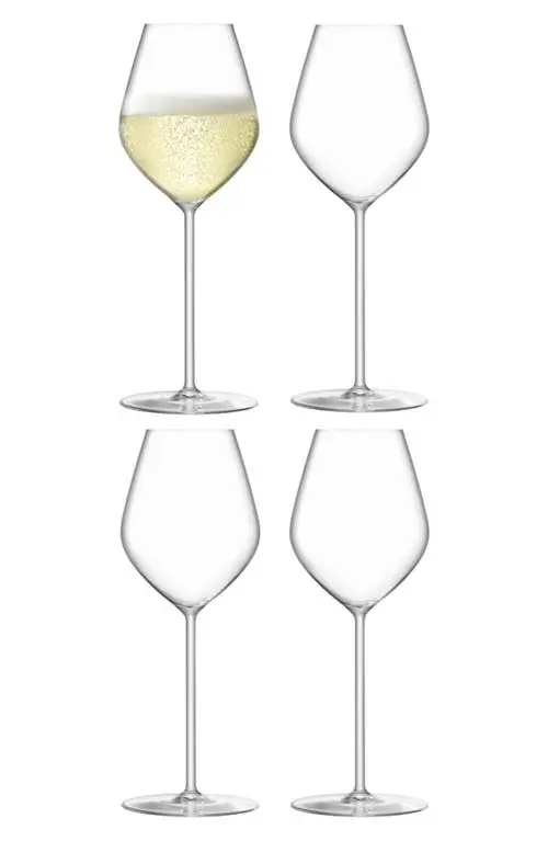 LSA Borough Set Of 4 Tulip Champagne Glasses