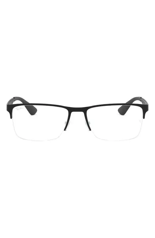 Ray-ban 54mm Rectangle Eyeglasses - Matte Black