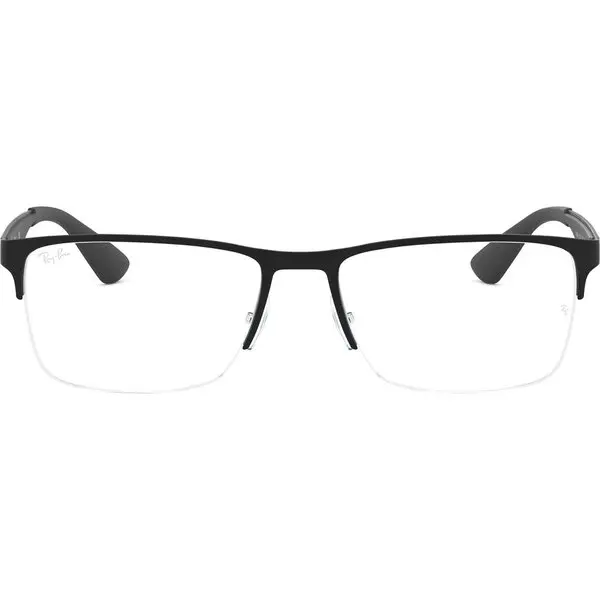 Ray-ban 56mm Rectangle Optical Glasses - Matte Black