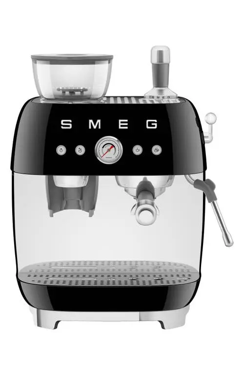 SMEG Espresso Machine With Coffee Grinder - Black