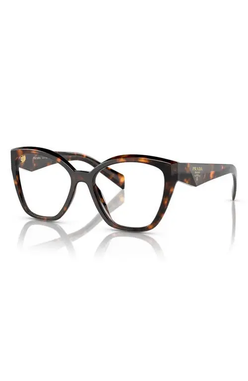 Prada 53mm Square Eyeglasses - Honey
