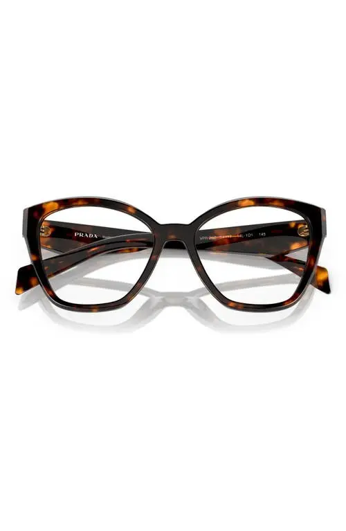 Prada 53mm Square Eyeglasses - Honey