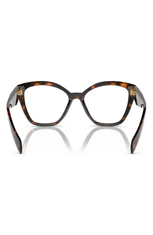Prada 53mm Square Eyeglasses - Honey