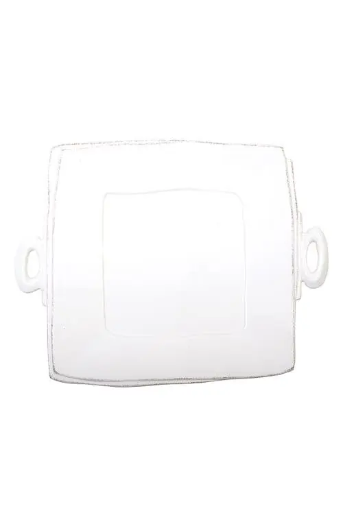 VIETRI Lastra Square Platter - White