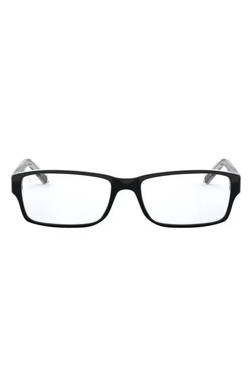 Ray-ban 54mm Rectangular Eyeglasses - Black