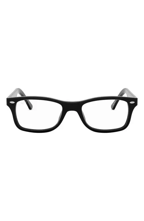 Ray-ban 55mm Square Blue Light Blocking Eyeglasses - Black