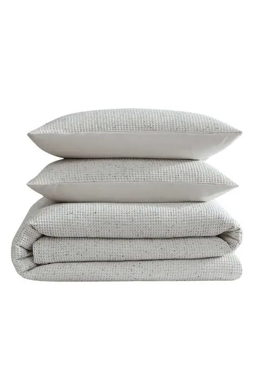 Calvin Klein Speckled Waffle Duvet Cover & Shams Set - Off White