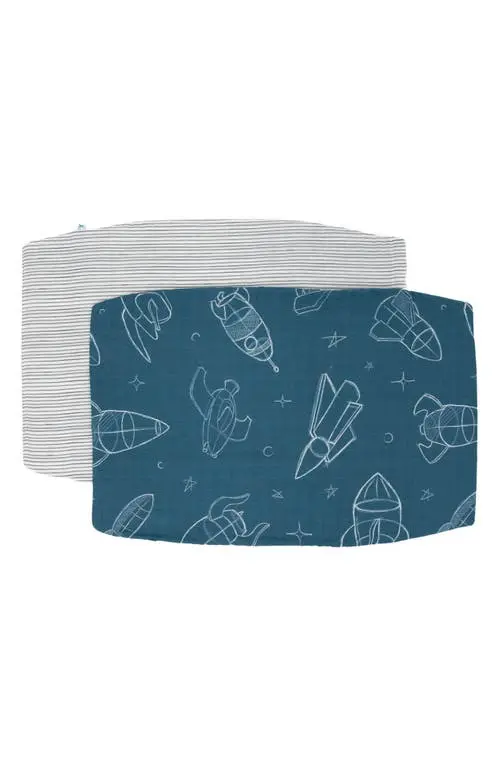 LITTLE UNICORN 2-pack Cotton Muslin Pillowcase - Spaceships