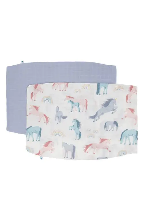 LITTLE UNICORN 2-pack Cotton Muslin Pillowcase - Unicorns