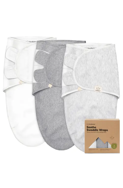 KEABABIES 3-pack Soothe Swaddle Wraps - Cloud