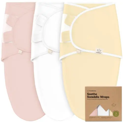KEABABIES 3-pack Soothe Swaddle Wraps - Daffodil