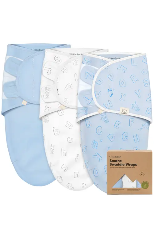 KEABABIES 3-pack Soothe Swaddle Wraps - Abc Land Cloud