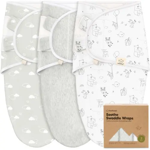 KEABABIES 3-pack Soothe Swaddle Wraps - Aspire