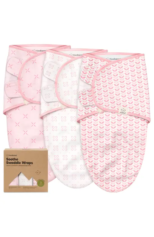 KEABABIES 3-pack Soothe Swaddle Wraps - Blossom