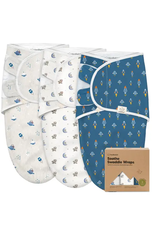 KEABABIES 3-pack Soothe Swaddle Wraps - Cosmo