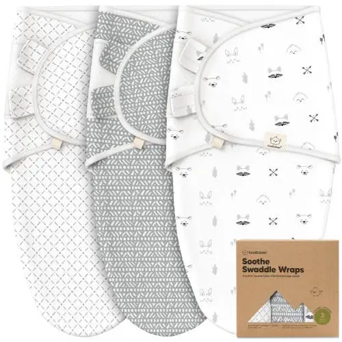KEABABIES 3-pack Soothe Swaddle Wraps - Nordic