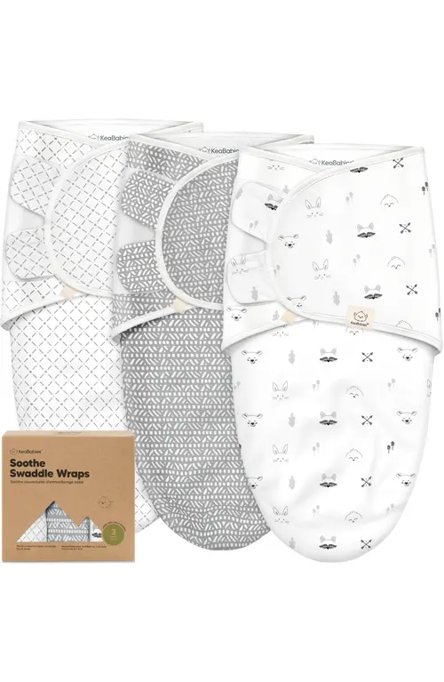 KEABABIES 3-pack Soothe Swaddle Wraps - Nordic
