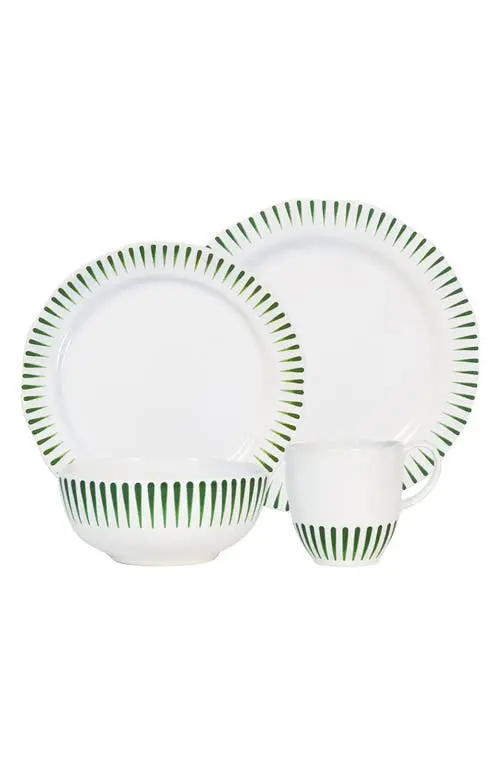 JULISKA Sitio Stripe 4-piece Place Setting - Basil