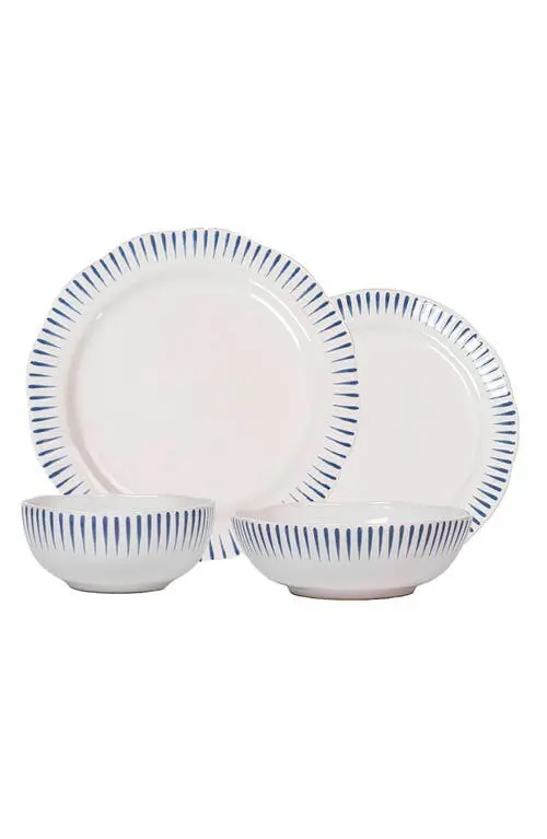 JULISKA Sitio Stripe 4-piece Place Setting - Delft Blue