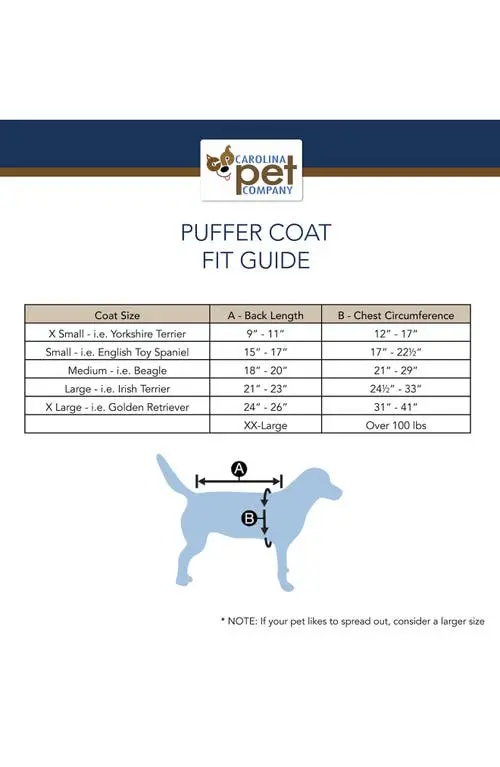 Pendleton Puffer Dog Coat - Teal