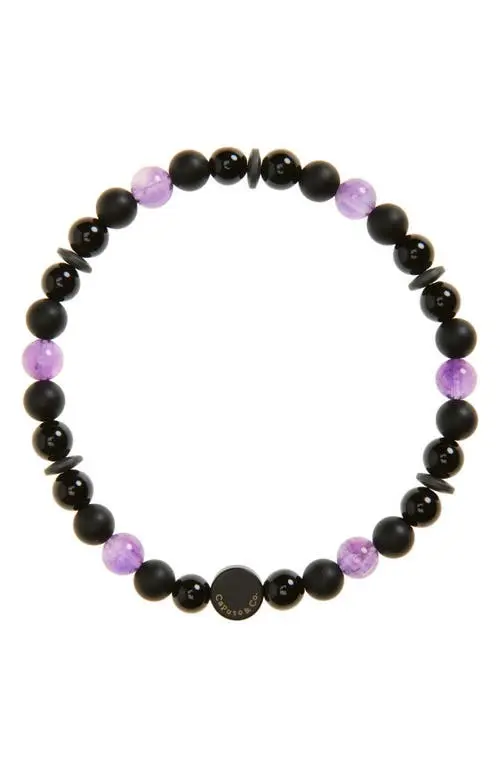 Caputo & Co Beaded Stretch Bracelet - Amethyst