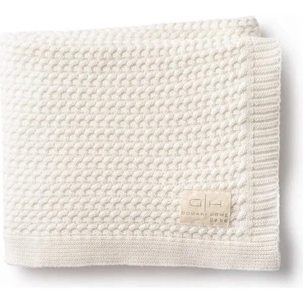 DOMANI HOME Herringbone Knit Baby Blanket - Cream